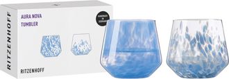 Ritzenhoff 8021001 Tumbler 400 ml - Serie Aura Nova - Set 2 Stück - Trink-und Wasser-Glas - Made in Germany - mundgeblasen