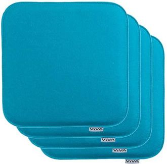 Brandsseller Lot de 4 Coussins dassise en Feutre 35 x 35 x 2 cm - Galettes de Chaise carr&eacute;es et Robustes pour lint&eacute;rieur et lext&eacute;rieur, Assise rembourr&eacute;e Confortab
