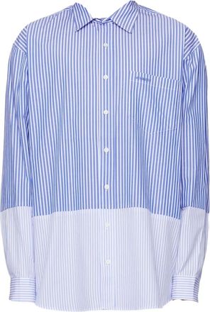 VETEMENTS striped pocket shirt - Blau