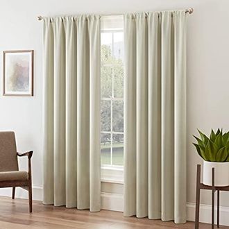 Eclipse Tricia Moderner Raumverdunkelungsvorhang f&uuml;r Schlafzimmer, 1 Panel, 132,1 x 213,4 cm, Stein
