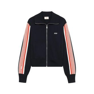 Autry Femme, Sport, Bleu, Taille: 40 FR Veste zipp&eacute;e en viscose tricot&eacute;e