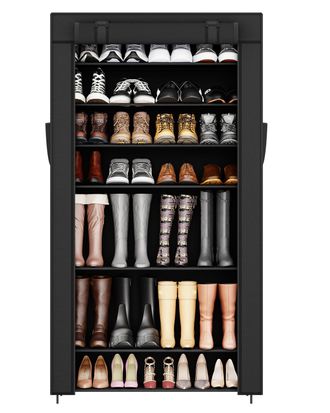 Sekey Schuhschrank 9 Etagen, Schuhregal mit Staubdichtem &Uuml;berzug, Schuhregal Geschlossen f&uuml;r 40-45Paar Schuhe,Schuhaufbewahrung f&uuml;r Flur und Wohnzimmer-85x2