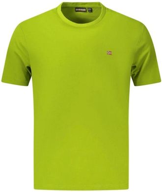 Napapijri Homme, Tops, Vert, Taille: 3XL Verde Cotton T-Shirt