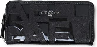 Ga&euml;lle Paris Femme, Accessoires, Noir, Taille: ONE Size Zip Around Lettering Vernice