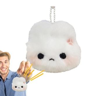 Generic Porte-cl&eacute;s en Forme de Lapin en Peluche | Porte-cl&eacute;s Coussint&eacute; et Couineur | en Peluche Mignon de Lapin pour Sac,Cadeau pour Femmes Filles