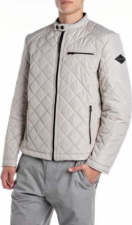 Replay Herren Steppjacke Übergangsjacke ohne Kapuze, Sand 993 (Elfenbein), XXL