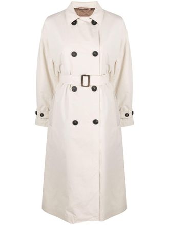 PESERICO Doppelreihiger Trenchcoat - Nude