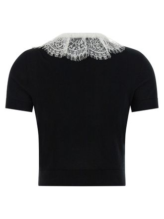Self Portrait Womens Bicolor Wool Blouse