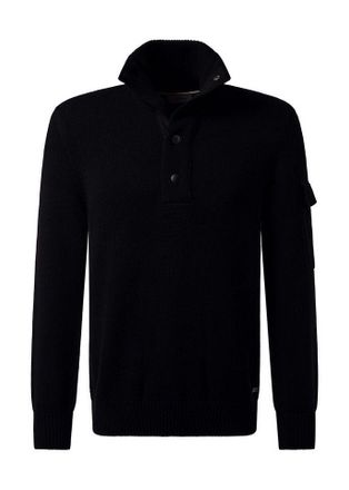 Pierre Cardin Rollkragenpullover mit Knopfleiste