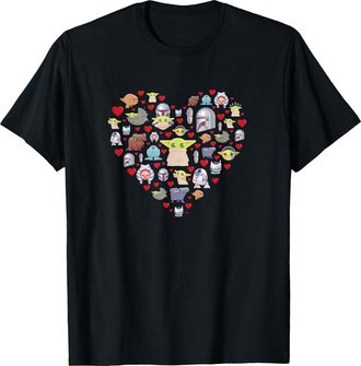 Star Wars The Mandalorian Grogu Heart Valentines Day T-Shirt