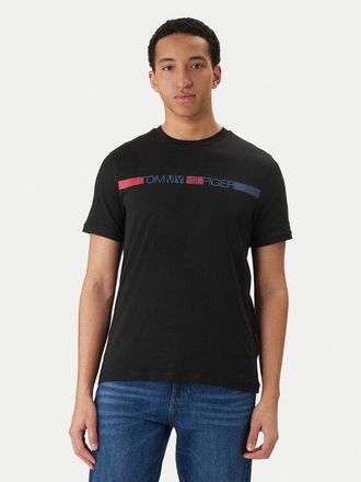 Tommy Hilfiger T-Shirt Brand Love MW0MW42368 Schwarz Regular Fit