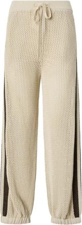 Pinko Pinko, Femme, Pantalons, Beige, Taille: 40 FR Nebulosa Pantalone Rete Sport