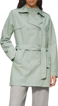 QS by s.Oliver Kurzer Trenchcoat aus Baumwolle mit G&uuml;rtel