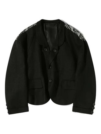 Christopher Nemeth veste &agrave; &eacute;paules en jacquard - Noir