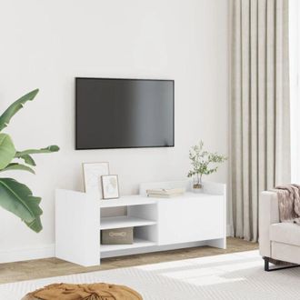 vidaXL Vidaxl - Meuble tv Blanc 100x35x40 cm Bois ding&eacute;nierie