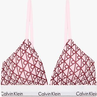 Calvin Klein Soutien-gorge triangle en coton m&eacute;lang&eacute;
