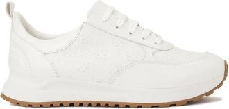 Kazar Femme, Chaussures, Blanc, Taille: 40 EU Baskets en cuir blanc &agrave; monogramme
