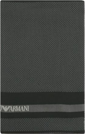 Emporio Armani unisex, Accessoires, Gris, Taille: ONE Size &Eacute;charpe en laine avec bande logo