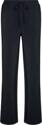 Elena Miro Femme, Pantalons, Bleu, Taille: 44 FR Pantalons palazzo en tissu scuba avec taille &eacute;lastiqu&eacute;e r&eacute;glable par cordon de serrage