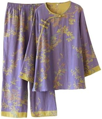 Generic Ensemble de pyjama &agrave; motifs pour femmes/v&ecirc;tements de nuit japonais, v&ecirc;tements de d&eacute;tente, v&ecirc;tements de pyjama, v&ecirc;tements pour femmes, pantalons, viole