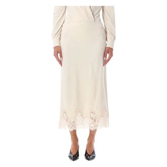 Alberta Ferretti Femme, Jupes, Beige, Taille: 38 FR Midi Skirts