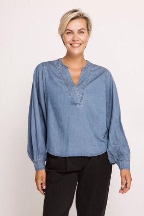 Zhrill Langarmbluse ZHROMY mit H&auml;kel-Details