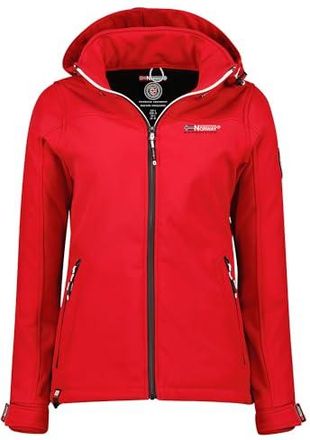 Geographical Norway takeni lady Veste Softshell Capuche Femme Impermeable Outdoor - Blouson Coupe Vent Resistant - Activites En Exterieur Randonnee Ski Automne Hiver Prin