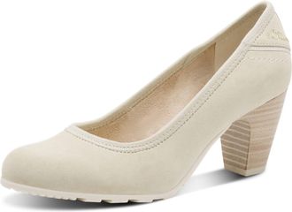 s.Oliver Damen Pumps mit Blockabsatz Bequem, Beige (Cream), 39 EU