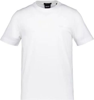 HUGO BOSS Herren T-Shirt wei&szlig; Baumwolle