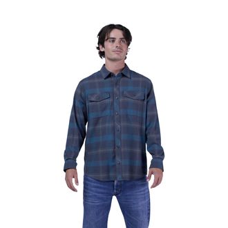 Fox Herren Survivalist Core Langarm Flanell, Mitternacht/Ausflug, einfarbig (Midnight//Getaway Solids), XX-Large