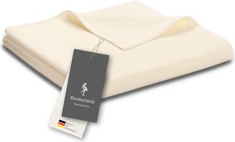 BIEDERLACK flauschig-weiche Kuscheldecke aus Baumwollmischgewebe I Made in Germany I Öko-Tex Made in Green I nachhaltig produziert I einfarbige Wohndecke Cotton 