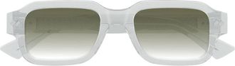 Bottega Veneta Intrecciato Rechteckige Sonnenbrille - - Accessories - unisex - Grau - 51 MM