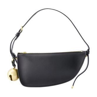 Burberry Womens Shield Sling Shoulder Bag Black Lambskin