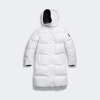 Canada Goose Louise Parka mit Black Disc (Weiblich, Optic White, L)
