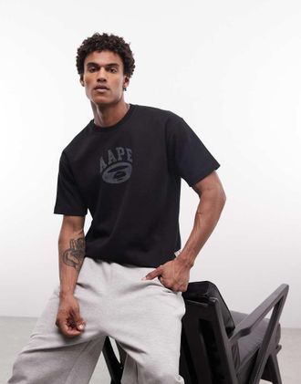 Aape By A Bathing Ape t-shirt oversize r&eacute;versible noir &agrave; imprim&eacute;s-Multi