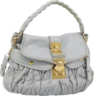 Miu Miu Sac port&eacute; &eacute;paule Pre-owned - Femme - Pre-owned - Gris - Taille: ONE Size