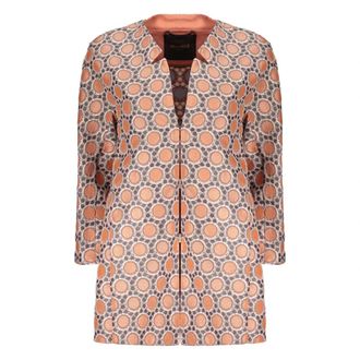 Moorer Jacquard-Motiv Jacke mit Hakenverschluss - - Coats - Damen - Mehrfarbig - XS
