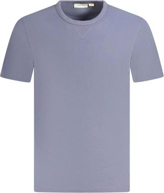 Calvin Klein Homme, Tops, Bleu, Taille: 2XL T-shirt en Coton Bleu avec Logo