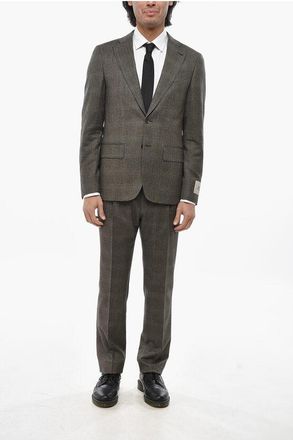 Corneliani CC COLLECTION Virgin Wool District Check 2-Button Suit With Gr&ouml;&szlig;e 50