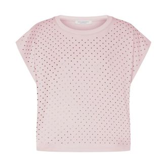 Philosophy di Lorenzo Serafini Cropped T-Shirt mit Strassbesatz - - Tops - Damen - Rosa - M
