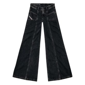 Diesel D-Akii Wide Jeans - Femme - Jeans - Noir - Taille: W30