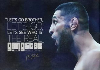 Generic Khamzat Chimaev Zitat | Fotodruck Poster | vorsigniert | Pro Glanzpapier | Größe: A4 (21 x 29,7 cm) | The Real Gangster