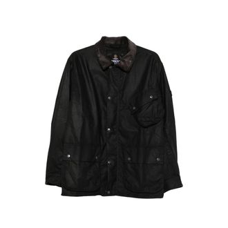 Barbour Waxed-cotton Corduroy-collar Jacket