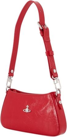 Vivienne Westwood Womens Tasha Shoulder Bag - Vivienne Westwood Leather Red Calfskin Shoulder-Hobo-Bags
