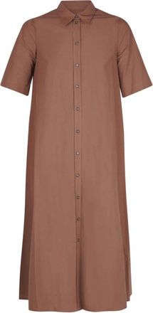ottod'Ame Femme, Robes, Brun, Taille: 34 FR Long Chemisier Dress