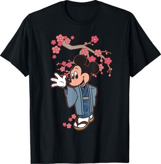Disney Mickey Mouse in Kimono Cherry Blossoms Spring Sakura T-Shirt