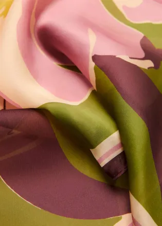 Mango Foulard &agrave; fleurs rose - Femme - Taille unique - MANGO