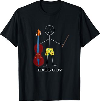 Whyitsme Design Lustiger Herren Kontrabass Guy Boy Bassspieler T-Shirt
