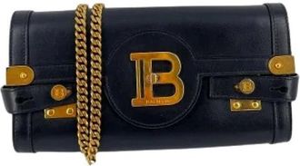 Balmain Sac bandouli&egrave;re en cuir B-Buzz Pre-owned - Femme - Pre-owned - Noir - Taille: ONE Size