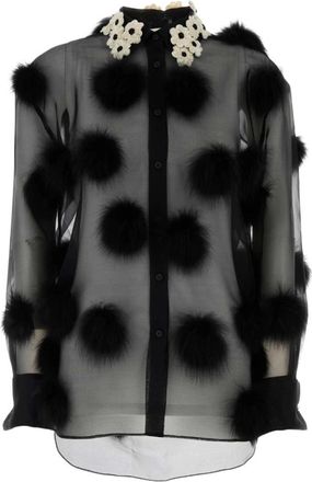 Khaite Femme, Blouses et Chemises, Noir, Taille: 36 FR Organza Shirt